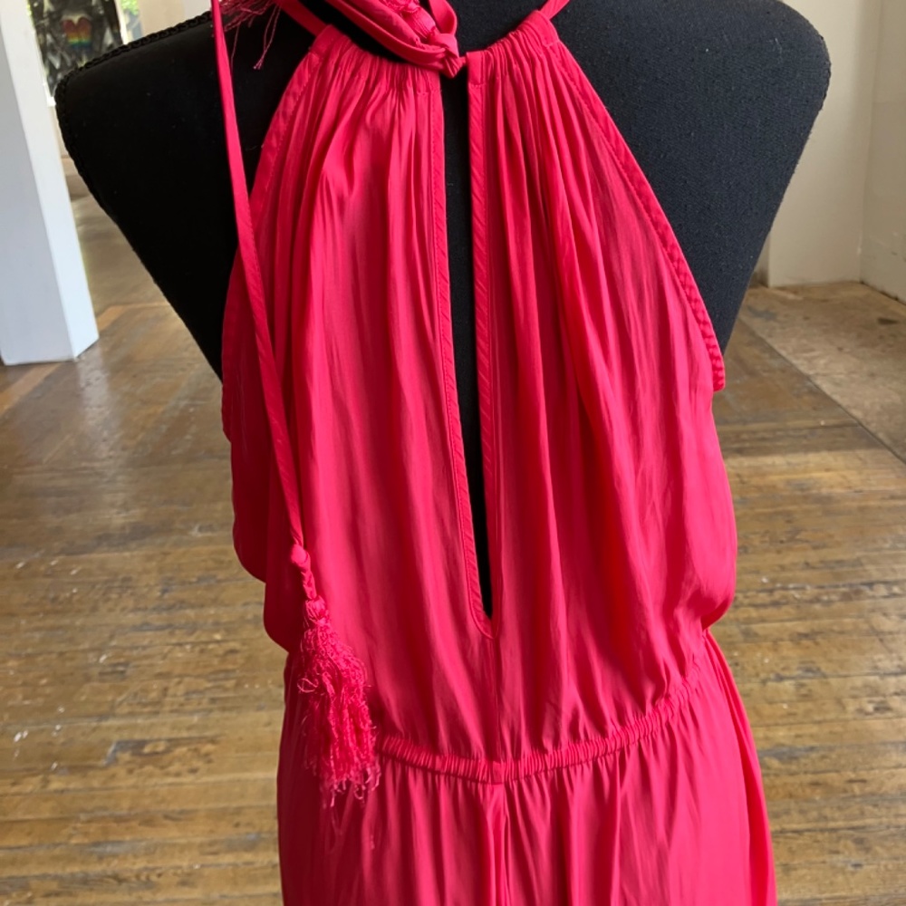 Calypso Bright, Pink 70s Inspired Maxi Dress With Poc… - Gem